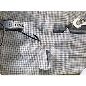 Class A Customs 14" RV Roof Vent 12 Volt Powered Fan w/White Wedge Lid - 5" Garnish Ring | 71112A-5G
