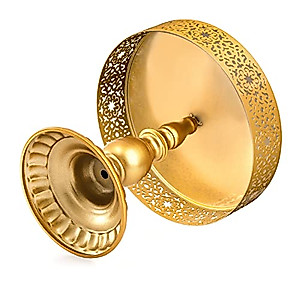 Suwimut 3-Set Cake Stand Gold Antique Metal Round Cupcake Stands Metal Dessert Display for Wedding Birthday Party, 12 Inch, 10 Inch, 8 Inch