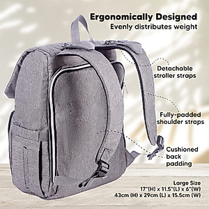 KeaBabies Diaper Bag Backpack and Car Seat Cover for Babies - Waterproof Multi Function Baby Travel Bags - Baby Car Seat Canopy for Spring, Autumn, Winter - Universal Stretch Fit Car Seat Cover