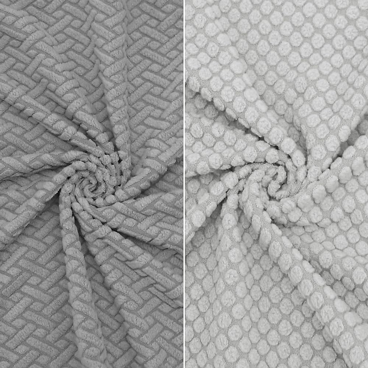 BlueSnail Comfortable and Breathable Changing Pad Cover - Soft, 2pk, Jacquard Flannel Design (Grey)