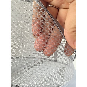 Leoyoubei 2 Pack Foldable Hanging Basket Organize The Suspension of Storage Items, Mesh Hanging Storage with 4 Compartments,Organizing Children's Toys,Shawls,Hats and Mittens,43.5” x 12” Gray