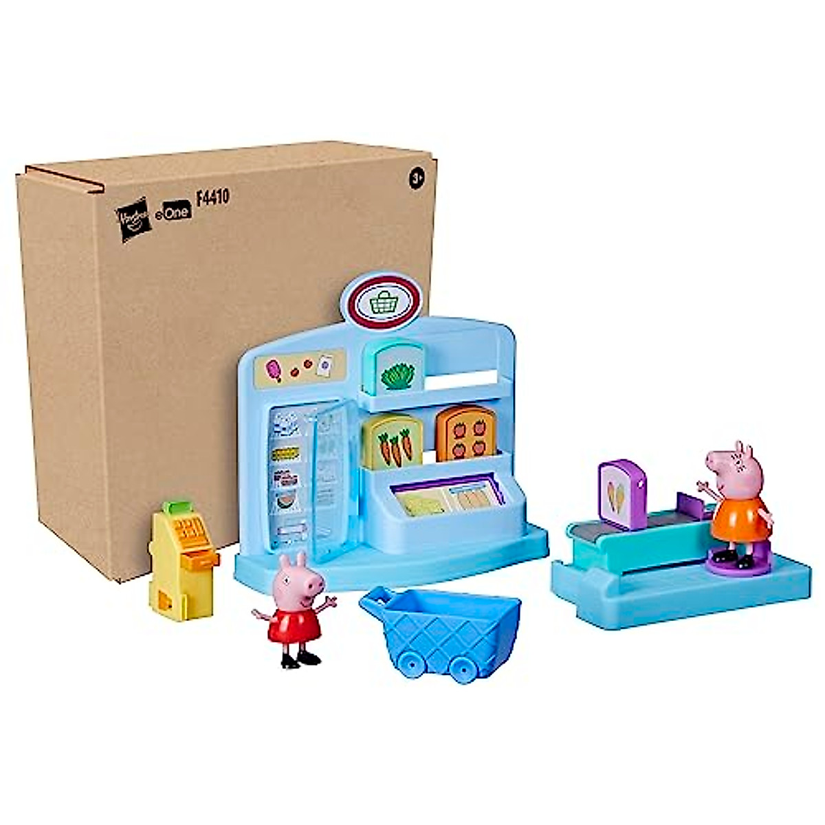 Peppa Pig Peppa’s Adventures Peppa’s Supermarket Playset Preschool Toy: Includes 2 Figures and 8 Themed Accessories; for Ages 3 and Up
