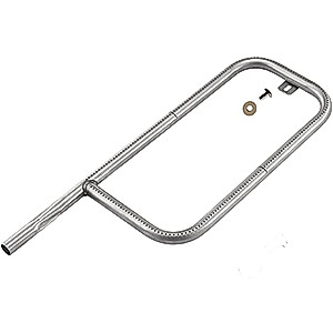 SUONA 41862 20.5 Inch 304SS Grill Burner Tube with Screw for Weber Q200, Q220, Q2000, Q2200 Grill Parts for Weber Q Series 396000 396001 396002 566002 53060001 54060001 60041 1-Pack BR-41