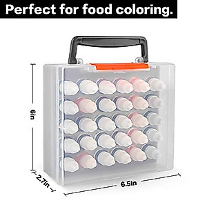 Food Coloring Bottle Storage Organizer Case Compatible with Cake Food Coloring Set, Food Grade Vibrant Liquid Dye Container Box Holds 30 Bottles (Box Only)
