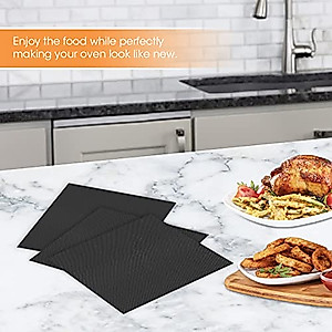 AIEVE Air Fryer Oven Liners, 3 Pack Non-stick Air Fryer Oven Mat Baking Mat Compatible with Ninja Foodi SP101 SP201 SP301 Ninja Air Fry Oven Toaster Oven Microwave Bottom of Gas & Electric Oven