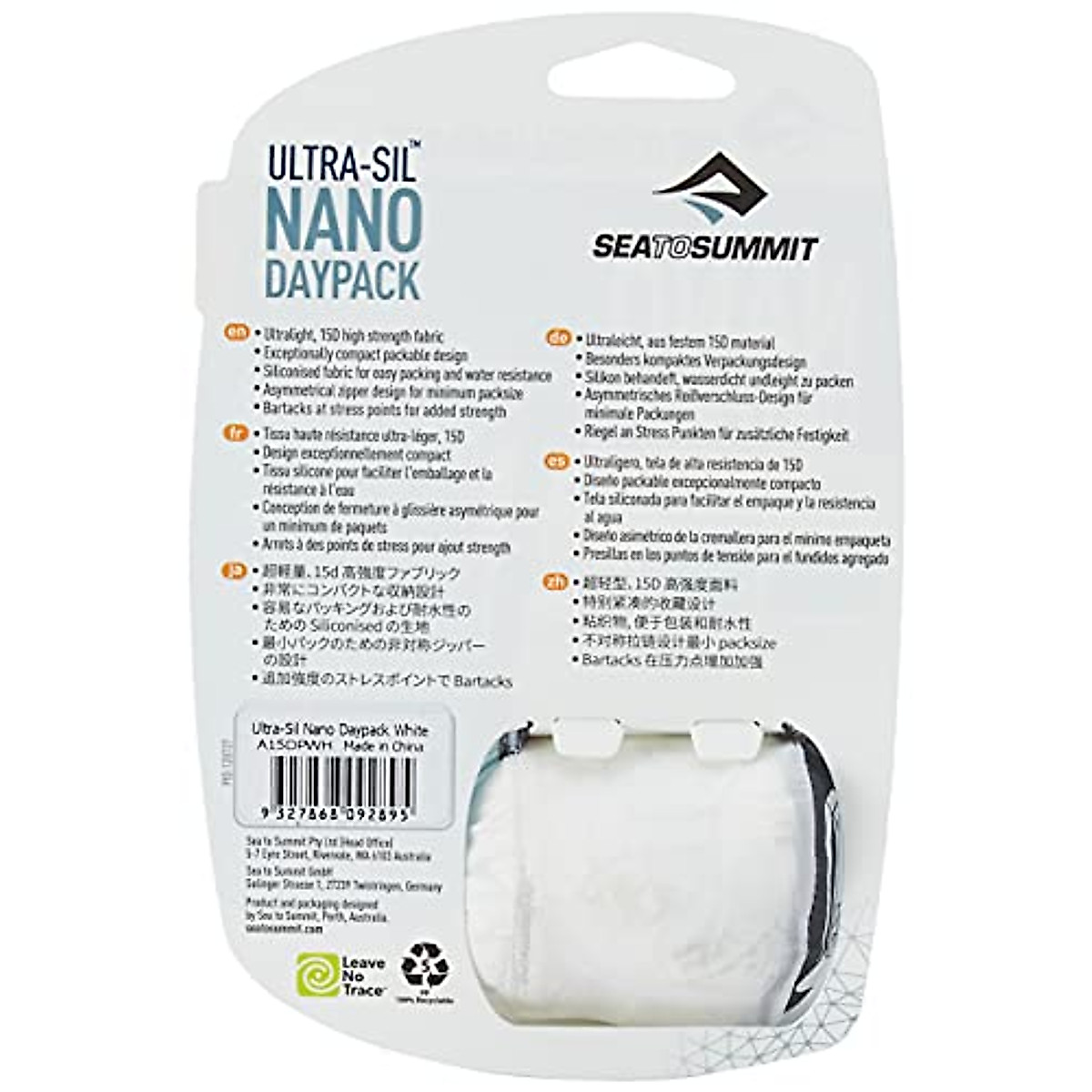 Sea to Summit Ultra-Sil Nano Ultralight Day Pack, 18-Liter, White