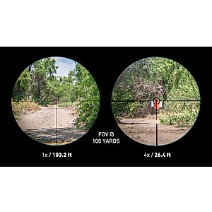 Monstrum G2 1-4x24 First Focal Plane FFP Rifle Scope | ZR305 H-Series Offset Scope Mount | Bundle