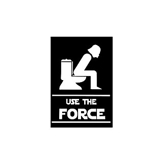 Tin Sign Vintage Signs Use The Force Funny Wc Toilet Restroom Home Bar Club Hotel & Outdoor Street Garage Metal Sign 12X8Inch