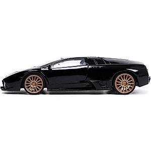 Jada Lamborghini Murcielago LP640 Black with Copper Wheels Hyper-Spec Series 1/24 Diecast Model Car