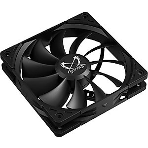 Scythe Kaze Flex II 120 PWN, 120mm x 25mm Air Flow Optimized Quiet Operating Computer Case Fan, Fluid Dynamic Bearing, 4-Pin Connector, Single Pack (Standard Edition - 1500 RPM)