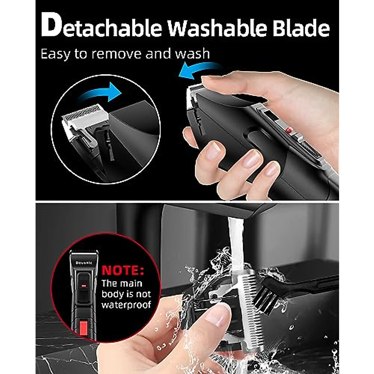 Bousnic Pet Dog Clippers for Grooming - Quiet Cordless Dog Grooming Kit for Hair Cutting, 2-Speed Dog Hair Trimmer, 8-Length Professional Dog Shaver for Puppy Small Medium Large Dogs Cats Pets