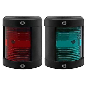 ISURE MARINE Boat Green Starboard and Red Port Side Black Stern LED Navigation Light 90° IP66 Anchor Signal Mast Light