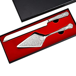 IMEEA Wedding Cake Knife and Server Set SUS304 Stainless Steel Vintage Cake Serving Set Cake Cutting Utensils for Wedding Party