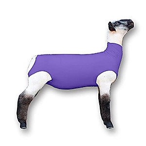 Show Pro Purple Spandex Lamb Tube for Show Sheep & Lamb - Show Livestock Supplies: Sheep Covers & Blankets (Large)