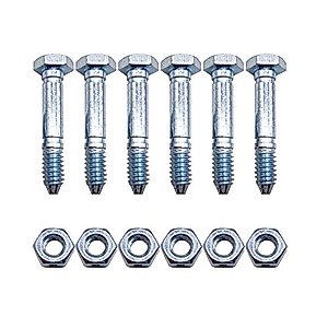 Thaekuns 6 Pack Shear PINS and Nuts for Ariens 51001500 510015 Snowthrower