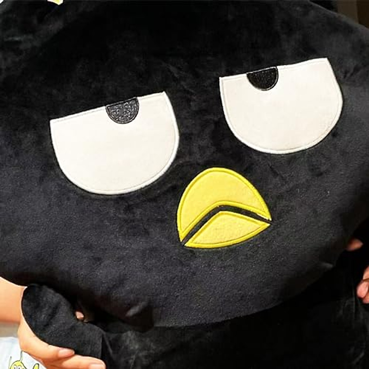 Kawaii Maru Plush Doll 12''/30cm, Soft Anime Plush Pillow Doll, Lovely Cartoon BadtzMarru Cross-Dressing Stuffed Toy, Cute Birthday Party Favors for Kids Children Girls Fans Collectibles, Black