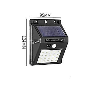 TKUS 20-100 LED Solar Led Light Outdoor Solar Lamp PIR Motion Sensor Wall Light Waterproof Solar Sunlight Powered Garden Street Light (1Pcs 100Leds)