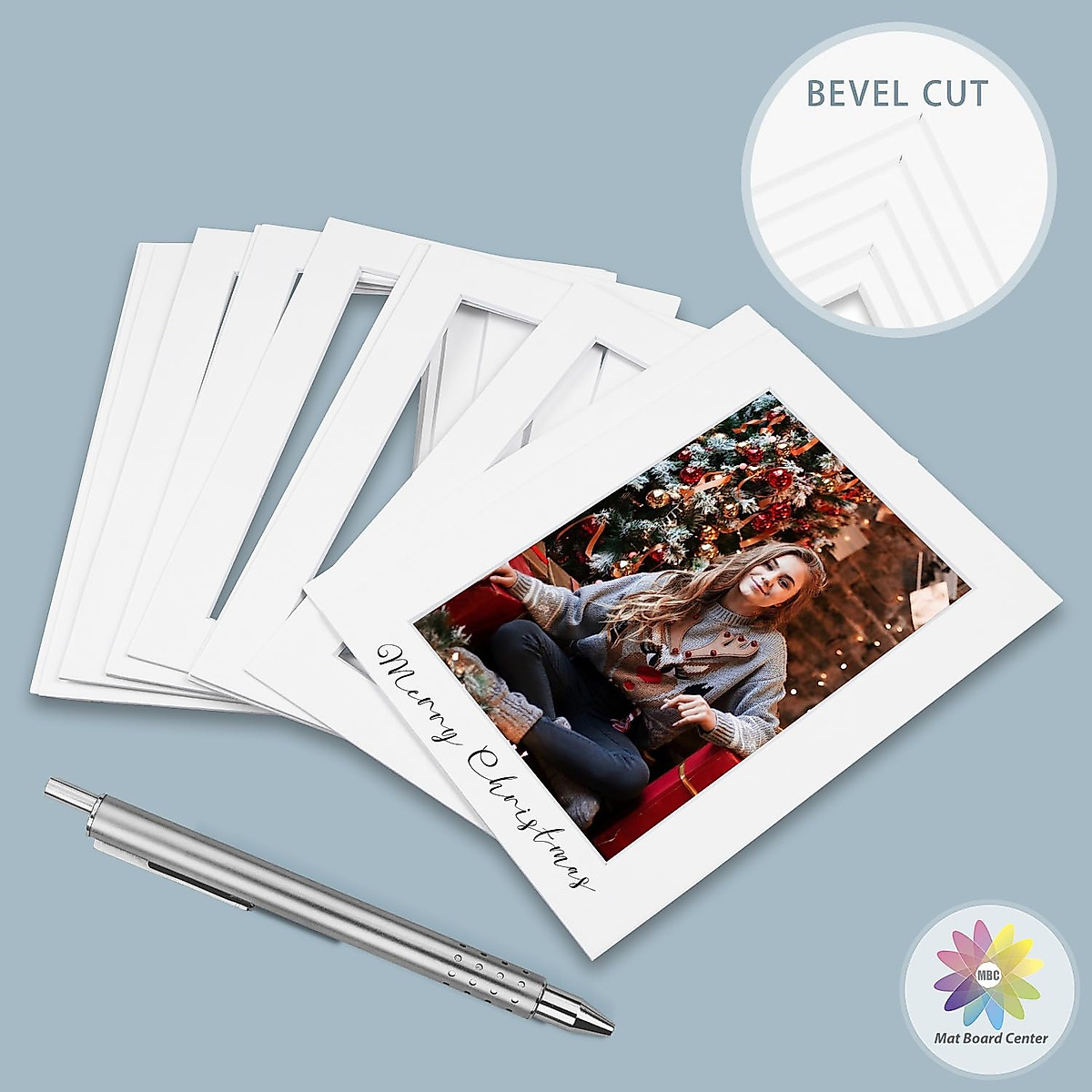 Mat Board Center, Pack of 10, Premier Acid-Free Pre-Cut 16x20 White Picture Mats for 11x14 Photos