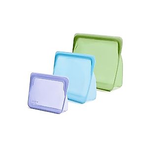 Stasher Premium Silicone Reusable Food Storage Bags, 3-Pack, Multi | Multi-Use Food Storage Bags, Lunch Bag, Travel Containers | BPA Free, Leak-free, Dishwasher-Safe, Eco-friendly