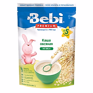 Bebi Premium NO Milk - OAT 200g From 5 Months - Ziplock Packaging NO GMO NO Palm Oil, Baby Kasha Cereal for Babies, Imported From Europe
