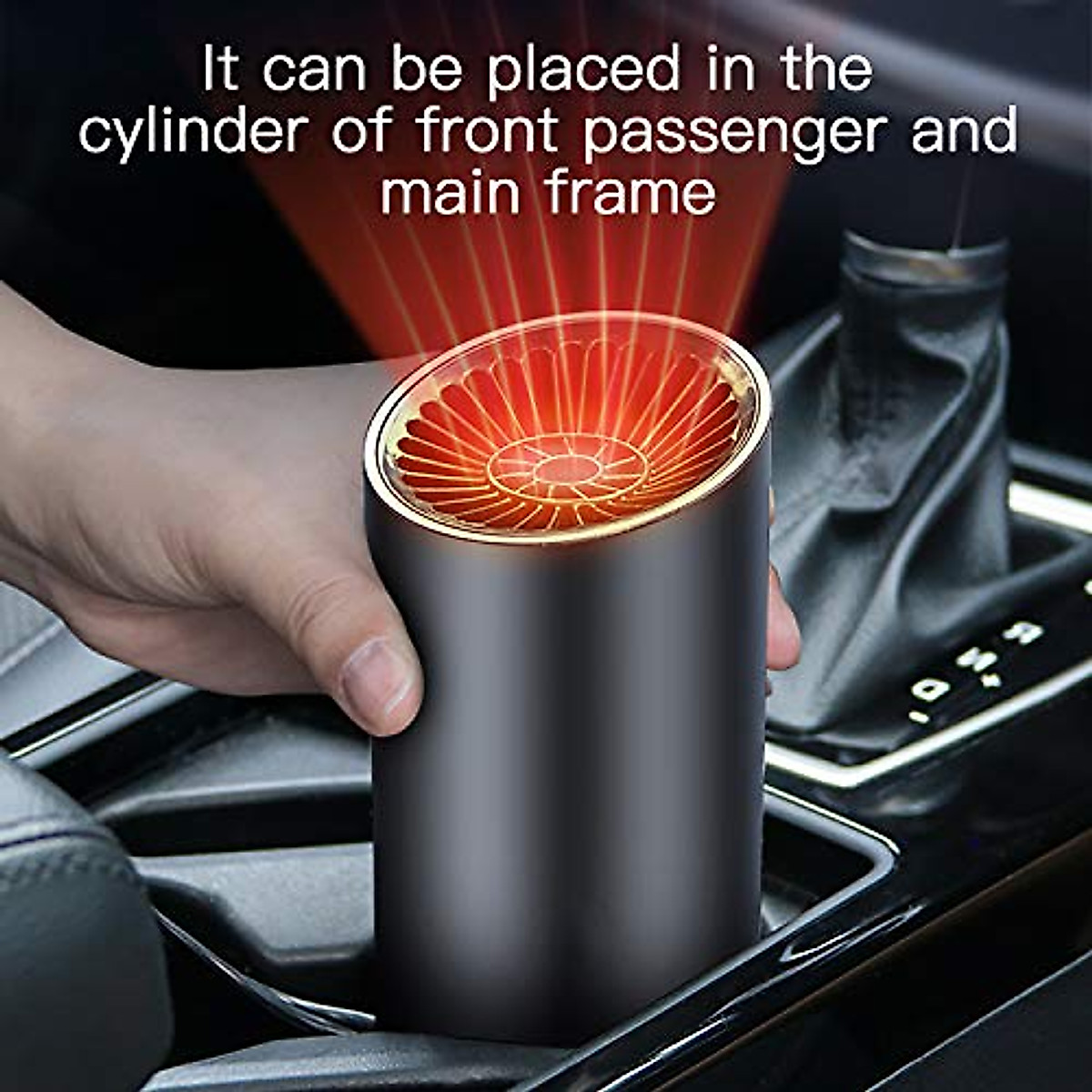 Portable Car Heater, 12V 150W Car Fan Plug in Cigarette Car Defroster Car Fan with Air Purification 2 in 1 Fast Heating & Cooling Function 3-Outlet with Sucker Holder