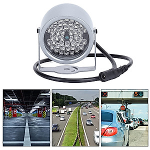 plplaaoo Night Vision Infrared Light, IP5 Rainproof 48 LEDs IR Infrared Light, Intelligent Waterproof Infrared Night Vision Light for Indoor or Outdoor Surveillance Camera Parking Lot, Fill Light