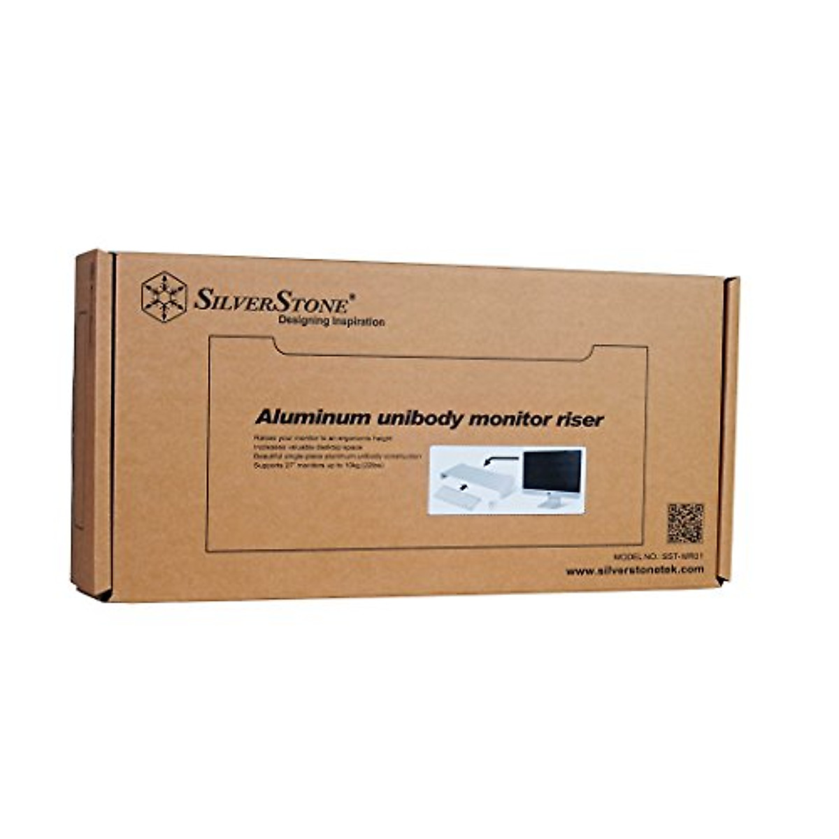 SilverStone Technology Aluminum Unibody Monitor / iMac Stand, Silver (MR01S)