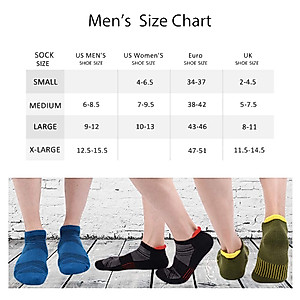 JOYNÉE Mens Ankle Low Cut Athletic Tab Socks for Men Sports Comfort Cushion Sock 6 Pack,Multicoloured,Sock Size 10-13