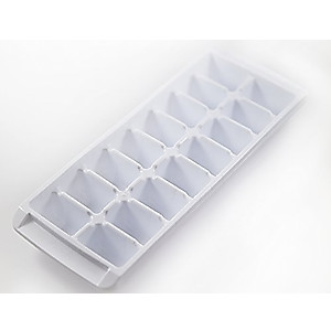 Kitch Easy Release White Ice Cube Tray, 16 Cube Trays (Pack of 4) (4 Pack - 64 Cubes)