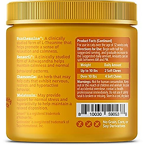 Zesty Paws Calming Chews for Cats - Composure & Relaxation for Everyday Stress & Separation - with Ashwagandha, Organic Chamomile, L-Theanine & L-Tryptophan – Bacon - 60 Count - Cat…