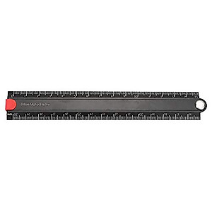 Folding Ruler, Aluminum Alloy Ruler 0-300mm Measurement Range Simple Angle Measurement Ruler 90°Folding Metal Stationery Ruler for Artists, Construction Workers, Designers, Carpenters