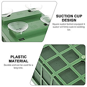 Ciieeo 3pcs Car Ornament Green Flowers Car Mount Car Decorations Greenery Floral Foam Dining Room Table Decor Car Kit Flower Sucker Base Fresh Floral Sucker Base Happy Word Wedding