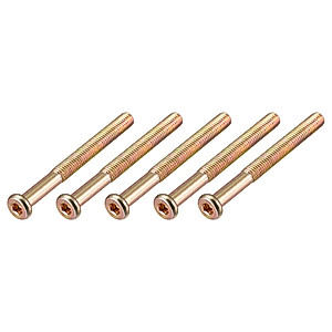 METALLIXITY Hex Socket Head Machine Screws, (M8x80mm) 5Pcs, Carbon Steel Half Thread Screws - for Machinery, Furniture, DIY