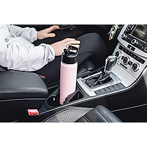 Simple Modern Kids Water Bottle with Straw Lid Vacuum Insulated Stainless Steel Metal Thermos Bottles | Reusable Leak Proof BPA-Free Flask for School | Summit Collection | 18oz, Alpenglow