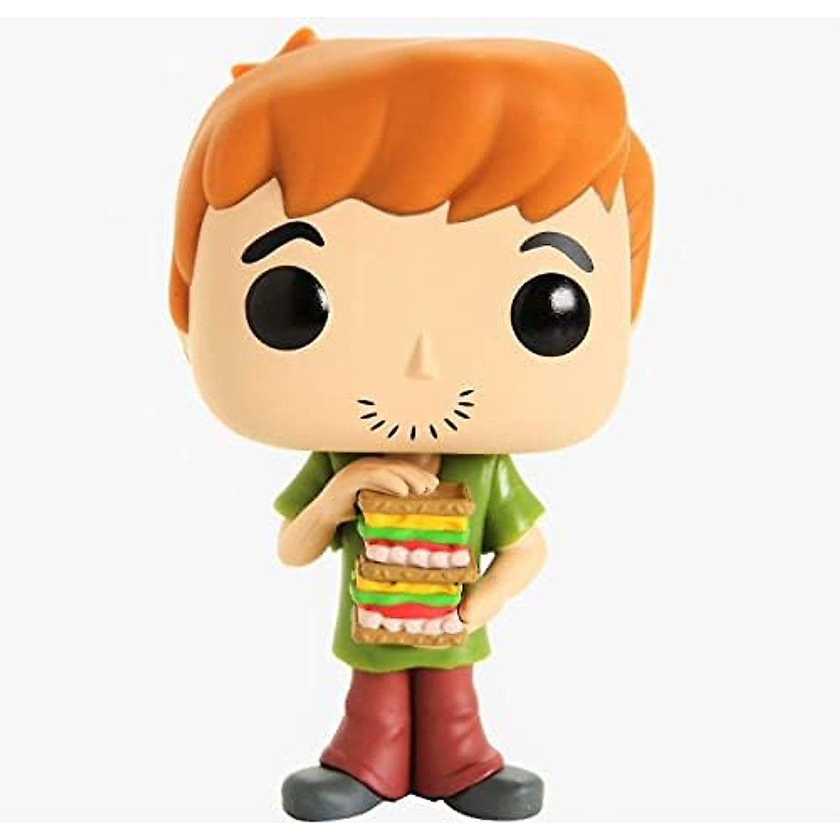 POP Scooby Doo - Shaggy with Sandwich Funko Vinyl Figure (Bundled with Compatible Box Protector Case), Multicolor, 3.75 inches