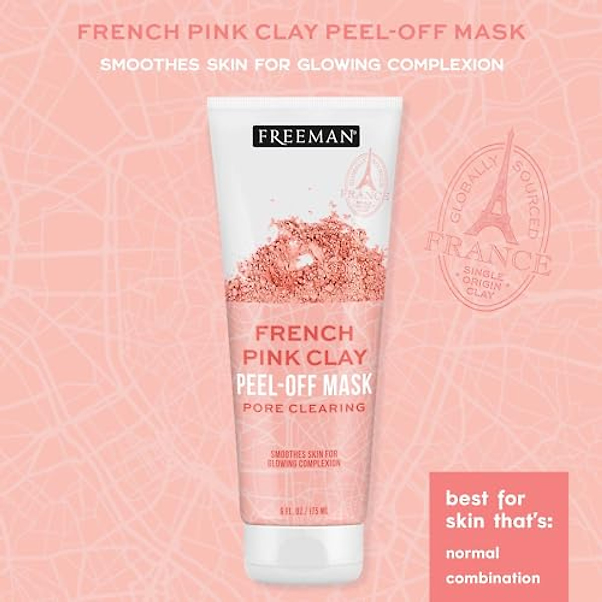 Freeman Exotic Blends Facial Mask 4 Piece Set, Peel-Off & Jelly Masks, Cleansing, Pore-Clearing & Hydrating Facial Masks, For All Skin Types, Includes Silicone Mask Brush, Vegan & Cruelty-Free