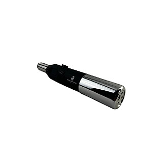 Space King Straight Shooter - Smooth Metallic - Adjustable Flame - Child-lock - Perfect for Camping, Kitchen, Backyard, Travel, Beach, BBQ, Mountain, Outdoors, Travel, Garage, and more. (Black)