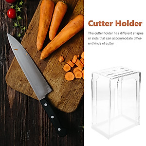 CALLARON Dice Bag Kitchen Cutlery Kitchen Cutter Base Kitchen Organizer Stand Kitchen Holder Organizer Stand All Purpose Scissors Household Kitchen Cutter Holder Blade Case Acrylic