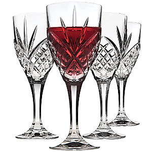 Godinger Mixed Drinkware Set, 4 Wine Glasses 4 Highball Glasses 4 Whiskey Glasses, Drinking Glasses Set, Glass Cups Glasses - Dublin Crystal Collection, Set of 12