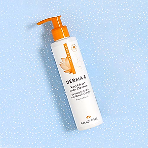 DERMA E Acne Deep Pore Cleansing Wash – Blemish Control Facial Cleanser with Salicylic Acid - Gentle Oil Control Face Wash Soothes and Balances Skin, 6 fl oz