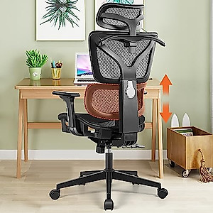 Razzor Ergonomic Mesh Office Chair High Back Desk Chair with Adjustable Lumbar Support and Headrest, 3D Flip-up Arm Computer Gaming Chair, Executive Swivel Task Chair