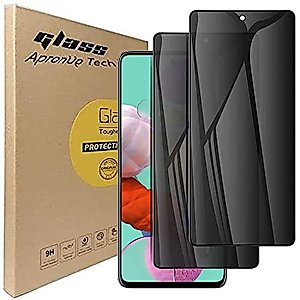 [2-Pack] Tempered Glass Privacy Screen Protector for Samsung Galaxy A53/ A52 / A51 /S20 FE, Anti-Spy 9H Protector Film for Galaxy A53 5G A52(4G/5G) A51 S20 FE 6.5", Case Friendly Easy Install - Black