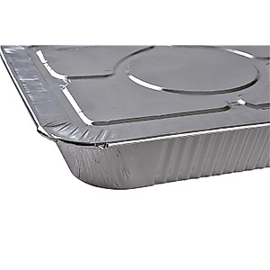 Mr. Miracle Aluminum Lids for Half Size 9x13 Foil Steam Pans. Pack of 30