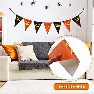 CAKKA Halloween Tablecloth, 2 Pack 54x108” Disposable Table Cover, Rectangle Plastic Table Cloths for for Halloween Party Decoration Supplies, Pumpkin Hunted House