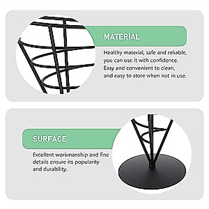 Angoily French Fry Holder Cone French Fries Stand Cone Basket Stainless Steel Spiral Cone Display Appetizer Serving Rack for Restaurant