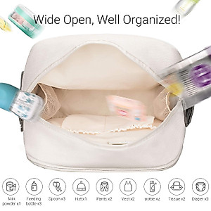 COSYLAND Diaper Bag Backpack Baby Bag for Girls Boy Large Capacity Maternity Nappy Bag Travel Back Pack with Insulated Pocket & Stroller Straps & Laptop Compartment & Anti-theft Pocket for Mom Dad