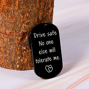 Drive Safe Keychain for Boyfriend Gifts from Girlfriend Anniversary for Husband Christmas Gifts for Boyfriend Birthday Gift Stocking Stuffers for Men Valentines Day Gifts for Him Love Gifts from Wife