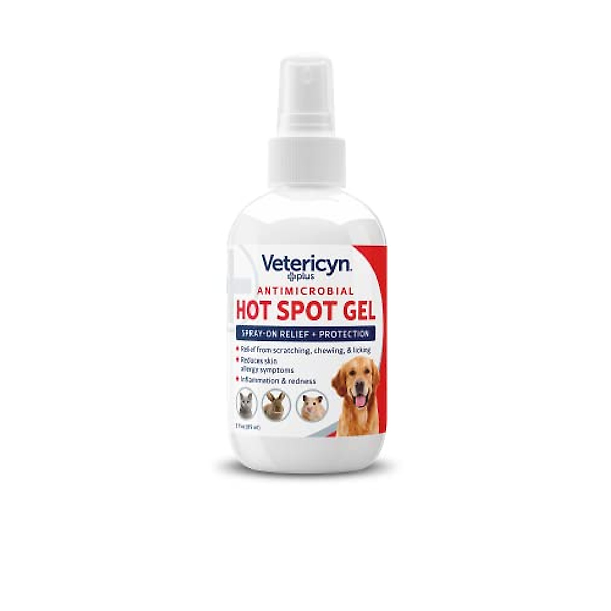 Vetericyn Plus Hot Spot Hydrogel. Soothing Relief and Protection for Itchy or Irritated Skin, Rashes and Sores. Safe for Dogs, Cats and All Animals (3 oz / 89 mL)