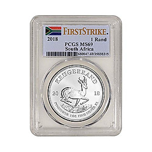 2018 SA Silver Krugerrand 1 oz MS69 PCGS - First Strike 1 Rand MS-69 PCGS