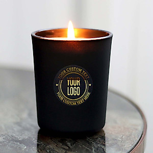 Custom Clear Stickers Personalized Circle Labels Stickers Create Your Own Text Logo Self-Inking Metallic Gold Stickers for Wedding Favor Party Baptism